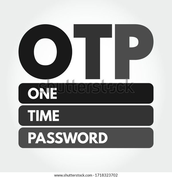Otp One Time Password Acronym Technology Stock Vector (Royalty Free ...