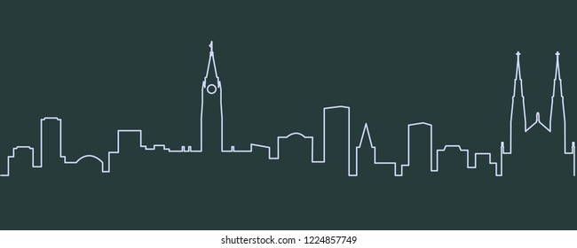 Bristol Single Line Skyline Profile 스톡 벡터(로열티 프리) 1423651337 | Shutterstock
