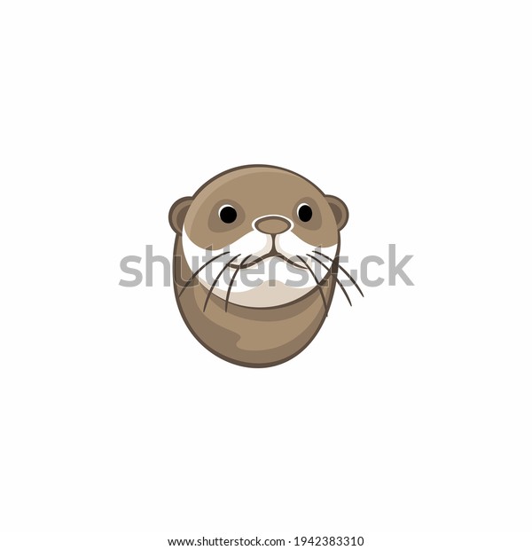 Otter Logo Icon Design Vector Illustration Stock Vector (Royalty Free ...