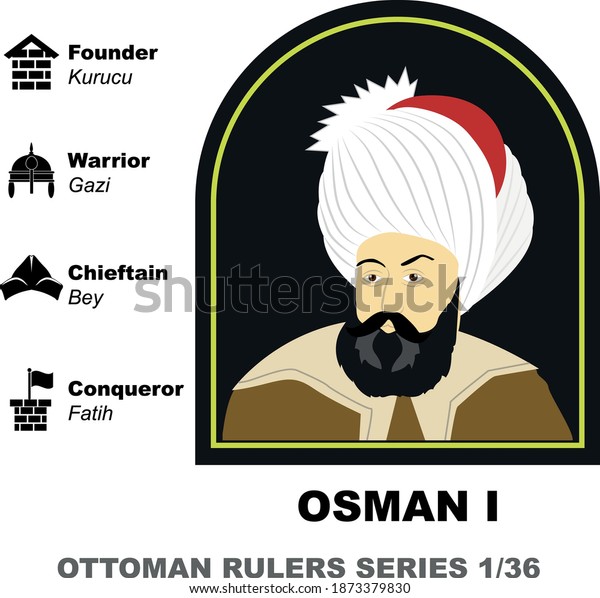 Ottoman Sultan Traits Series 1 36 Stock Vector (Royalty Free) 1873379830