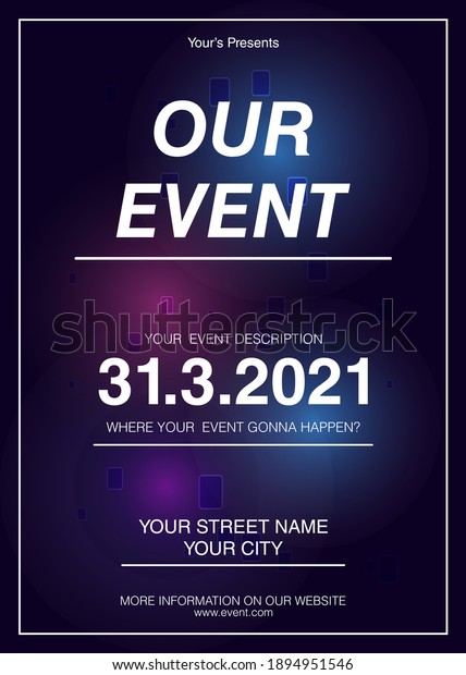 Our Event Brochure Flyer Design Template Stock Vector (Royalty Free ...