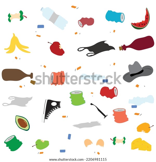 Our Garbage Waste Separation On White Stock Vector (Royalty Free ...