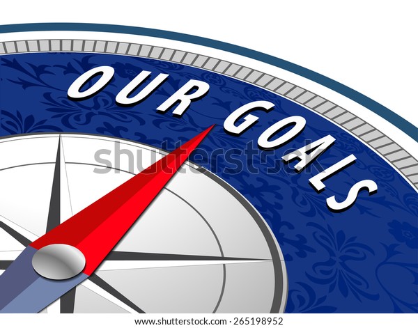 Our Goals Concept Compass Business Goals Stock Vector (Royalty Free ...