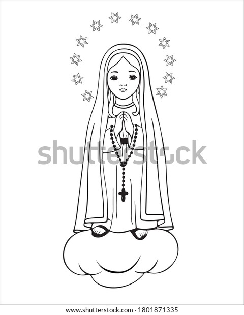 Our Lady Fatima Catholic Illustration Virgin Stock Vector (Royalty Free ...