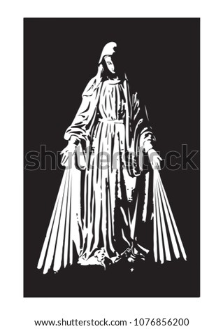 Our Lady Grace Virgin Mary Vector Stock Vector (Royalty Free ...