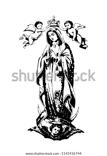 Our Lady Guadalupe Catholic Vector Stock Vector (Royalty Free) 1145936744