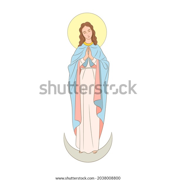 Our Lady Immaculate Conception Stock Vector (Royalty Free) 2038008800 ...