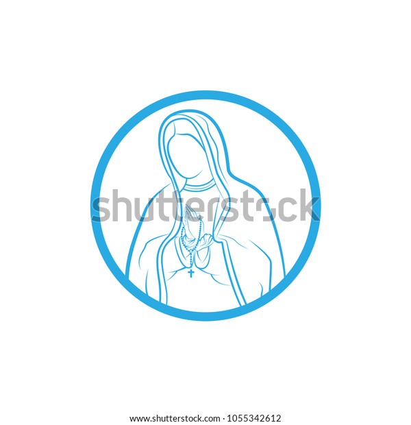 Our Lady Vector Logo Illustrations Outline: เวกเตอร์สต็อก (ปลอดค่า ...