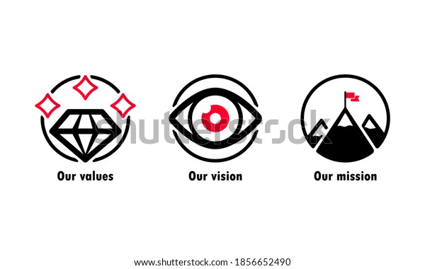 Our Values Vision Mission Icon Business Stock Vector (Royalty Free ...