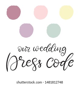 Dress Code Pastel Color Palette Lettering: เวกเตอร์สต็อก (ปลอดค่า ...