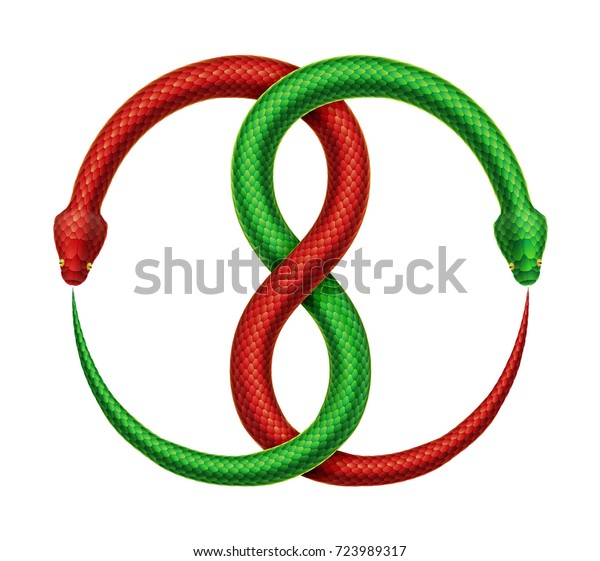 Ouroboros Sign Two Intertwined Snakes Eat Stock Vector (Royalty Free ...