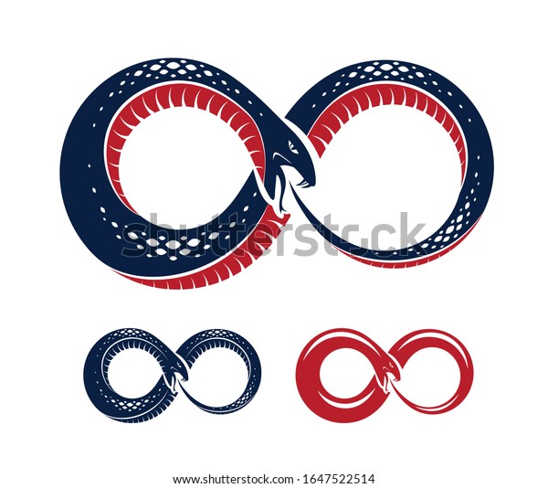 Ouroboros Snake Shape Infinity Symbol Endless Stock Vector (Royalty ...
