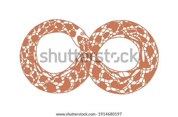 Ouroboros Uroboros Symbol Infinity Eternity Rebirth: เวกเตอร์สต็อก ...