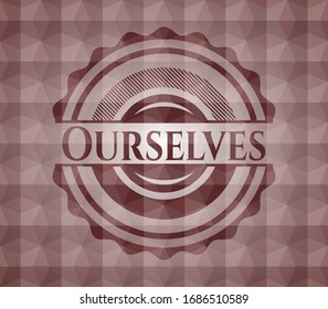 Ourselves Red Emblem Geometric Background Seamless Stock Vector ...