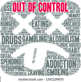 Out Control Addiction Word Cloud On Stock Vector (Royalty Free ...