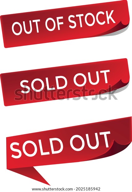 Out Stock Sold Out Label Stock Vector (Royalty Free) 2025185942 ...