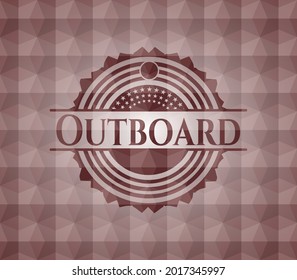 Outboard Red Seamless Badge Geometric Pattern Stock Vector (Royalty ...