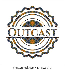 Outcast Arabic Emblem Background Arabesque Decoration Stock Vector ...