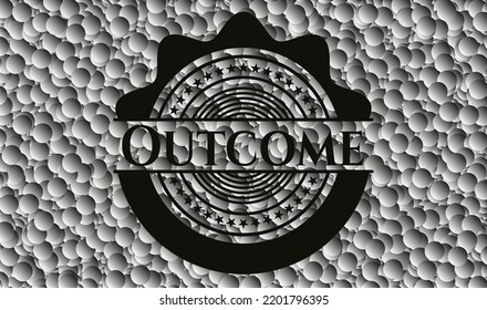 Outcome Realistic Dark Emblem Bubbles Background Stock Vector (Royalty ...