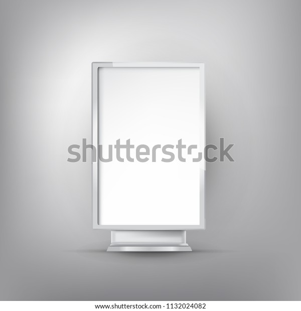 Outdoor Advertising Light Box Mock 3d Stock Vector (Royalty Free ...