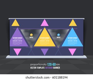 Outdoor Banner Vector Background Advertising Corporate Stock Vector ...