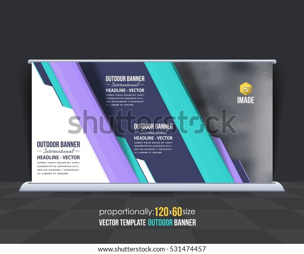 Outdoor Banner Vector Background Advertising Corporate Stock Vector ...