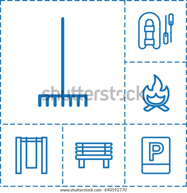 Outdoor Icon Set 6 Outdoor Outline Stock Vector (Royalty Free ...