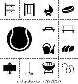 Outdoor Icons Set 13 Editable Filled Stock Vector (Royalty Free ...