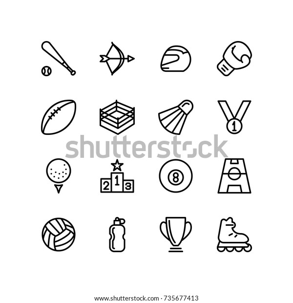 Outdoor Indoor Games Icon Set: vector de stock (libre de regalías ...