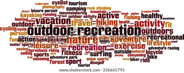 Outdoor Recreation Word Cloud Concept Vector Stock Vector (Royalty Free ...