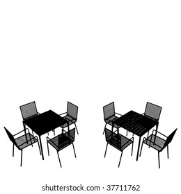 Outdoor Tables Chairs Vector 01 Stock Vector (Royalty Free) 37711762