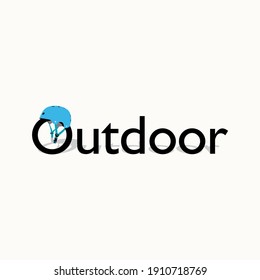 Outdoor Text Logo Vector Graphics Stock Vector (Royalty Free ...