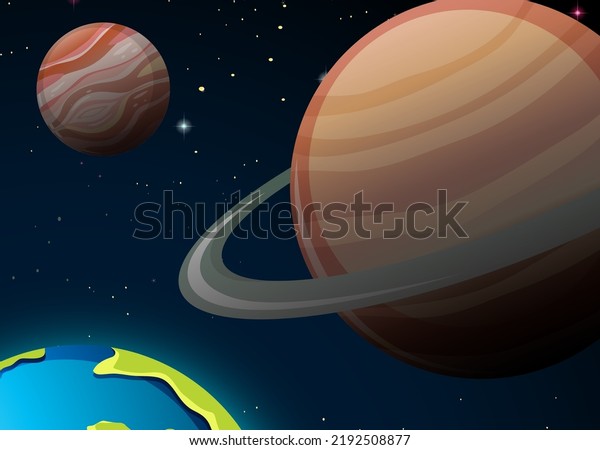 Outer Space Background Wallpaper Illustration Stock Vector (Royalty ...