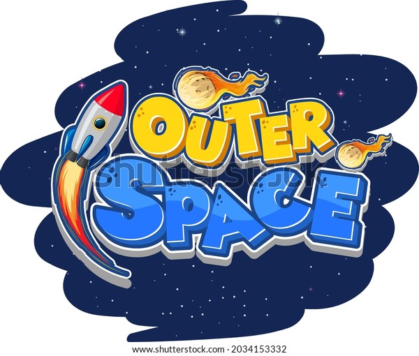 Outer Space Logo Spaceship Illustration Stock Vector (Royalty Free ...