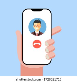 Outgoing Calls Smartphone Call Screen Waiting Stock Vector (Royalty ...