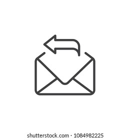 Outgoing Message Outline Icon Linear Style Stock Vector (Royalty Free ...