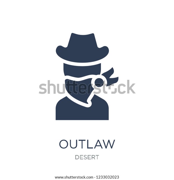 Outlaw Icon Trendy Flat Vector Outlaw Stock Vector (Royalty Free ...