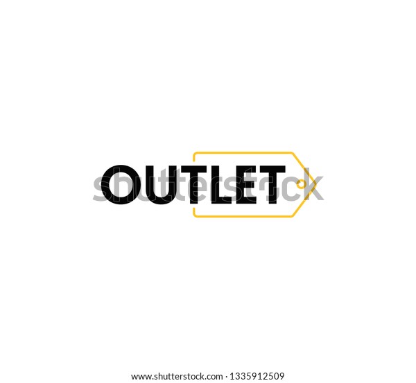 Outlet Lettering Tag Stock Vector (Royalty Free) 1335912509 | Shutterstock