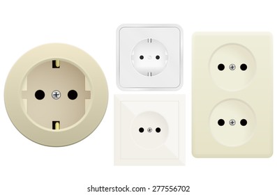 Outlet Vector Illustration Isolated On White Stock Vector (Royalty Free ...