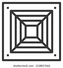 Outlet Ventilation Ceiling Air Icon Line Stock Vector (Royalty Free ...