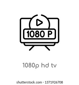 Outline 1080p Full Hd Vector Icon Stock Vector (Royalty Free ...