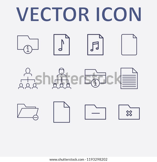 Outline 12 Messy Icon Set Document Stock Vector (Royalty Free ...