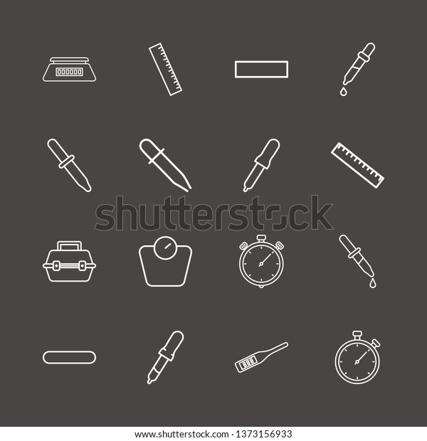 Outline 16 Measure Icon Set Tool Stock Vector (Royalty Free) 1373156933 ...
