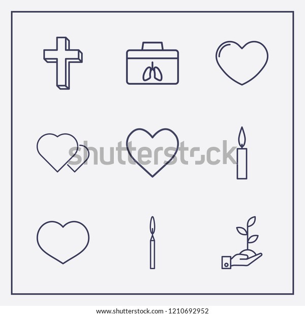 Outline 9 Hope Icon Set Hand Stock Vector (Royalty Free) 1210692952 ...