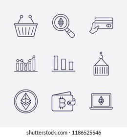 Outline 9 Trade Icon Set Laptop Stock Vector (Royalty Free) 1186525546 ...