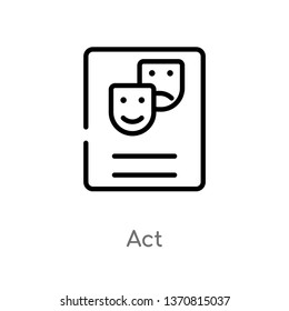 Act Icon On White Background Simple: vector de stock (libre de regalías ...