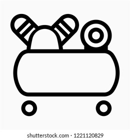 Outline Air Compressor Pixel Perfect Vector: เวกเตอร์สต็อก (ปลอดค่า ...