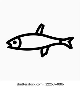 Outline Anchovy Vector Icon Stock Vector (Royalty Free) 1226094886 ...