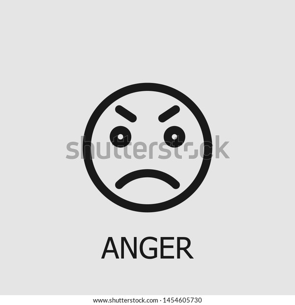 Outline Anger Vector Icon Anger Illustration Stock Vector (Royalty Free ...