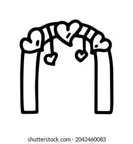 Outline Arch Black Line Vector Doodle Stock Vector (Royalty Free ...